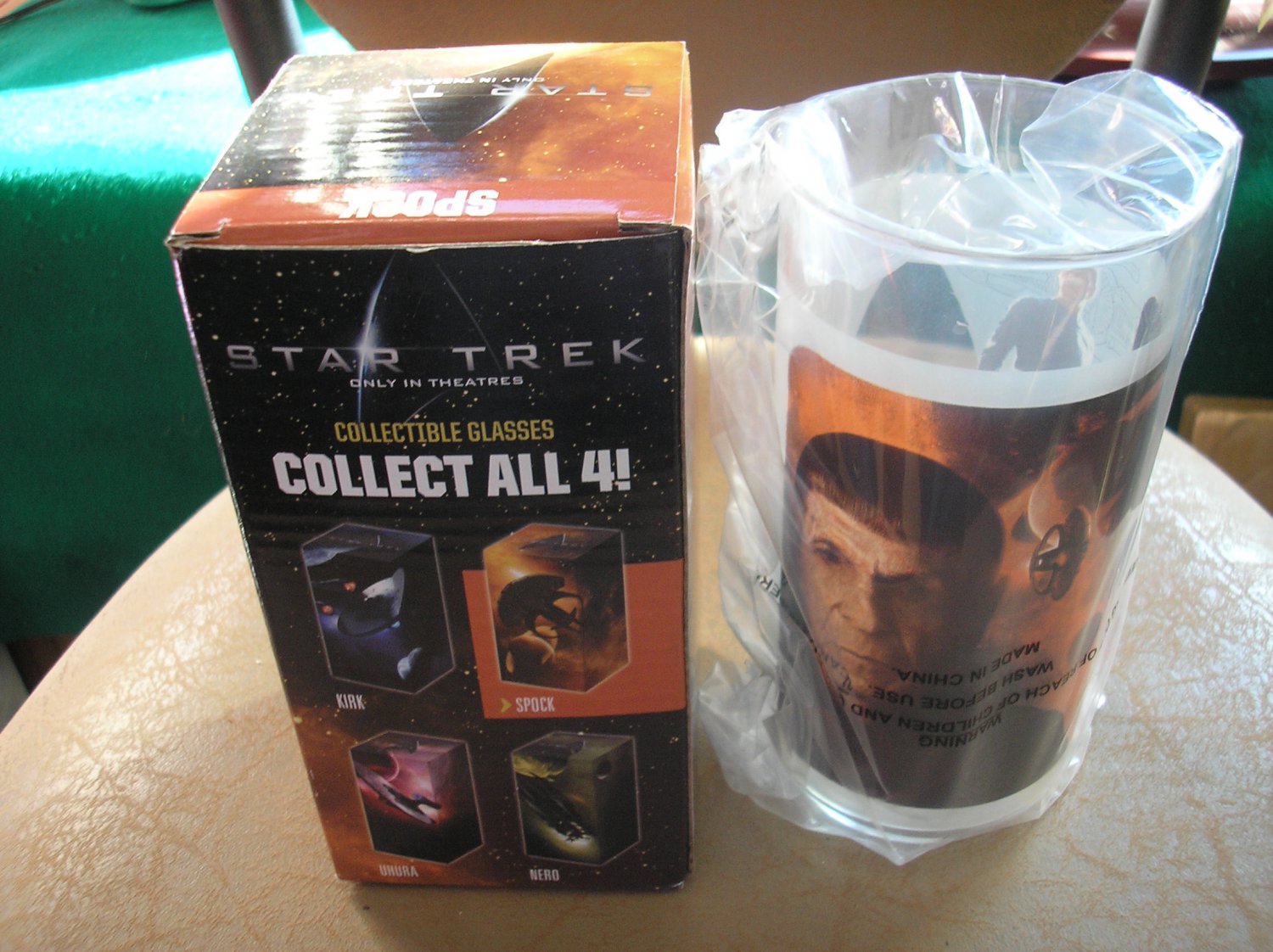Star Trek Only In Theatres Spock Drinking Glass Brand New