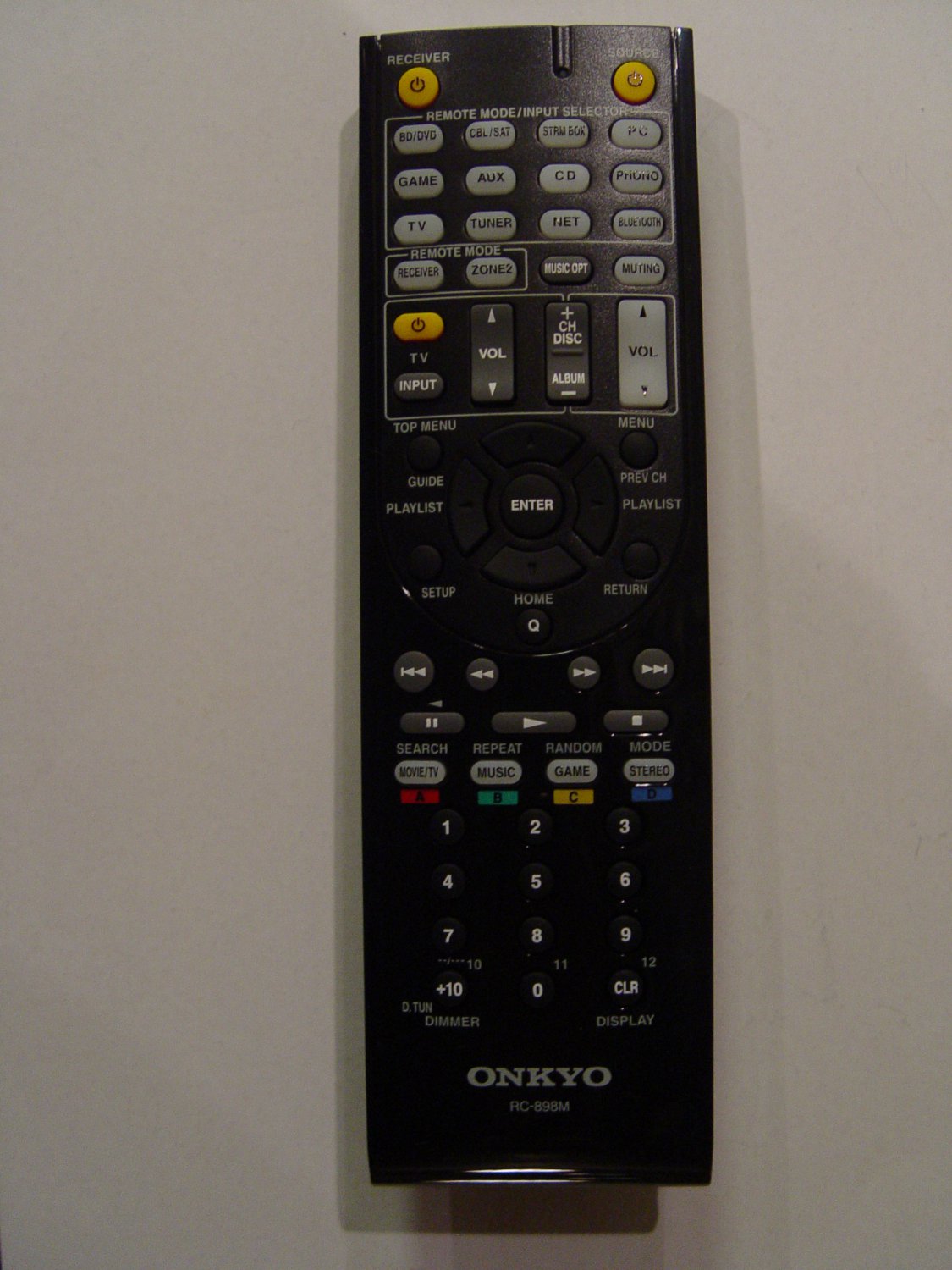 Onkyo RC-898M Remote Control Part # 24140898 Onkyo RC-898M Remote Control Part # 24140898