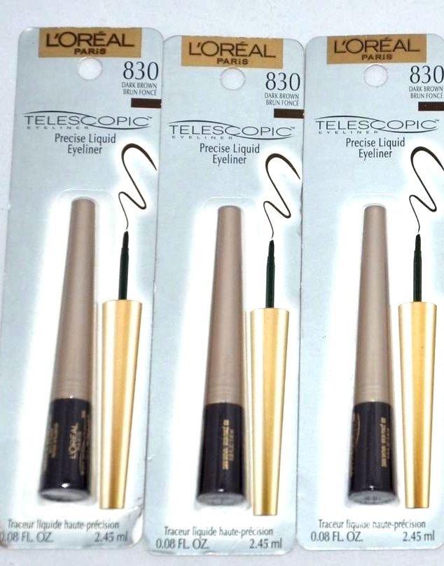 Loreal Telescopic Precision Liquid Eyeliner Dark Brown Pack Of 3