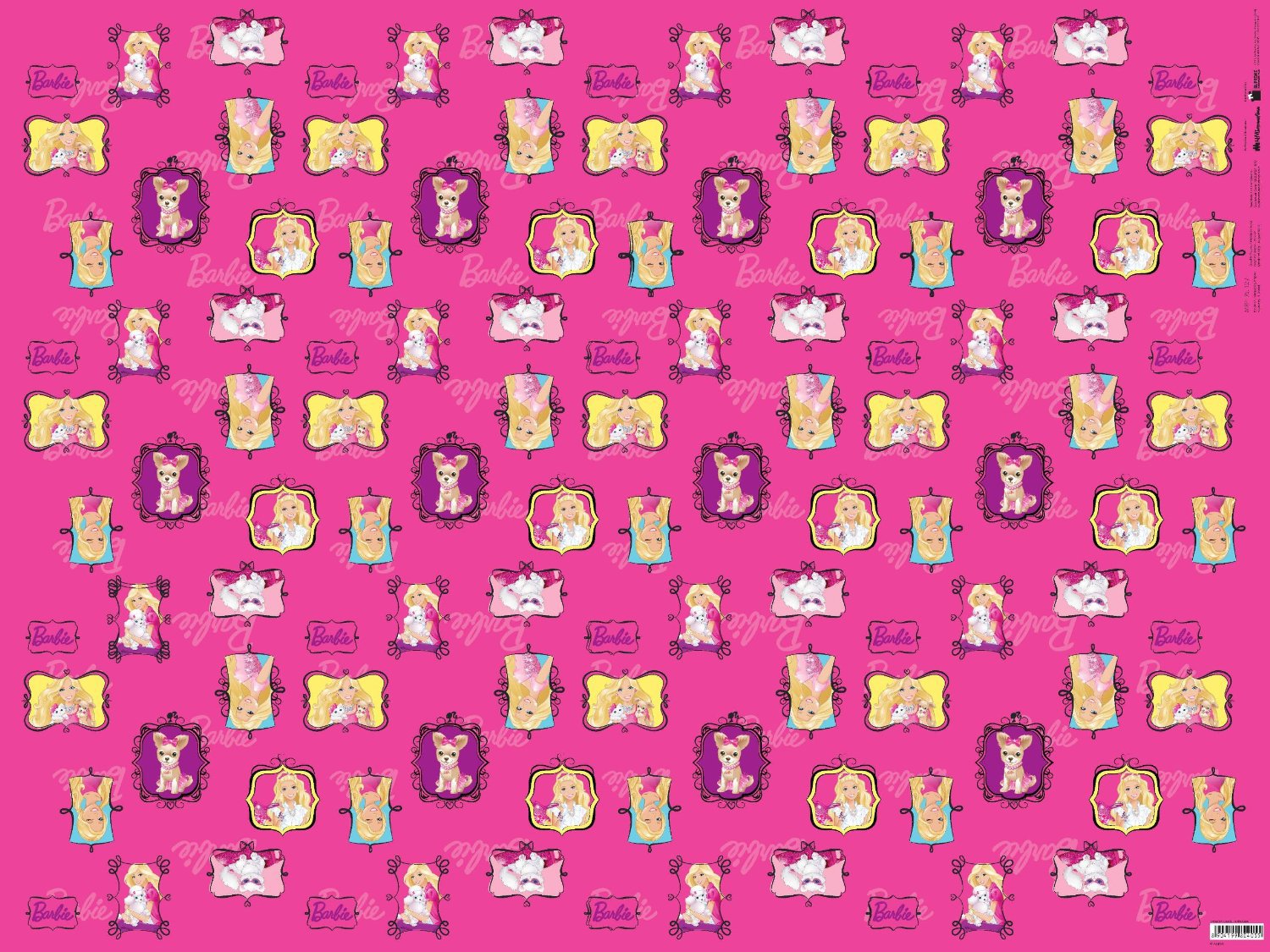Barbie Design 70 GSM Wrapping Paper Standard Size Pack Of 50