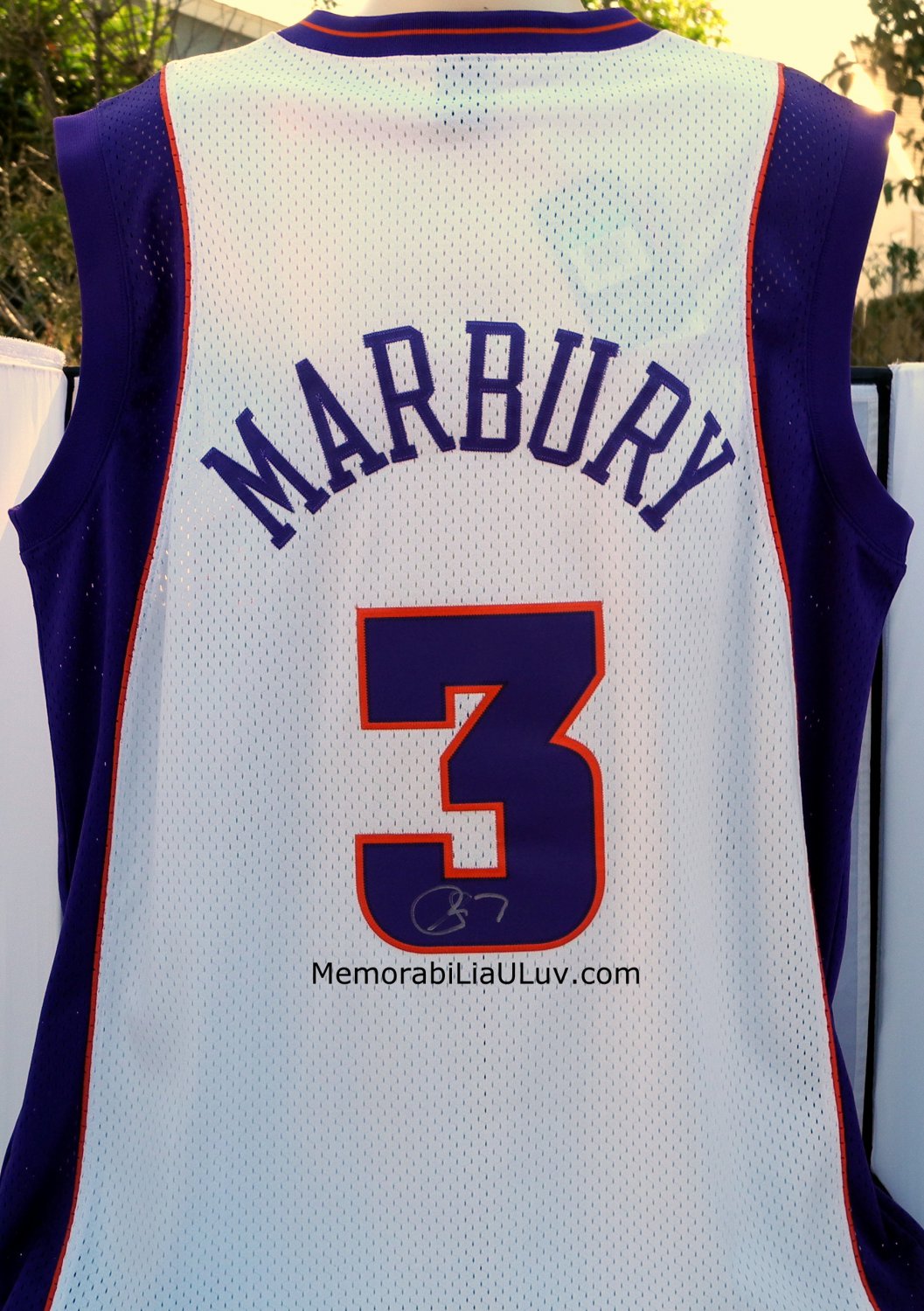 Stephon Marbury Signed Phoenix Suns Jersey White X-Large NBA Stephon Marbury Signed Phoenix Suns Jersey White X-Large NBA