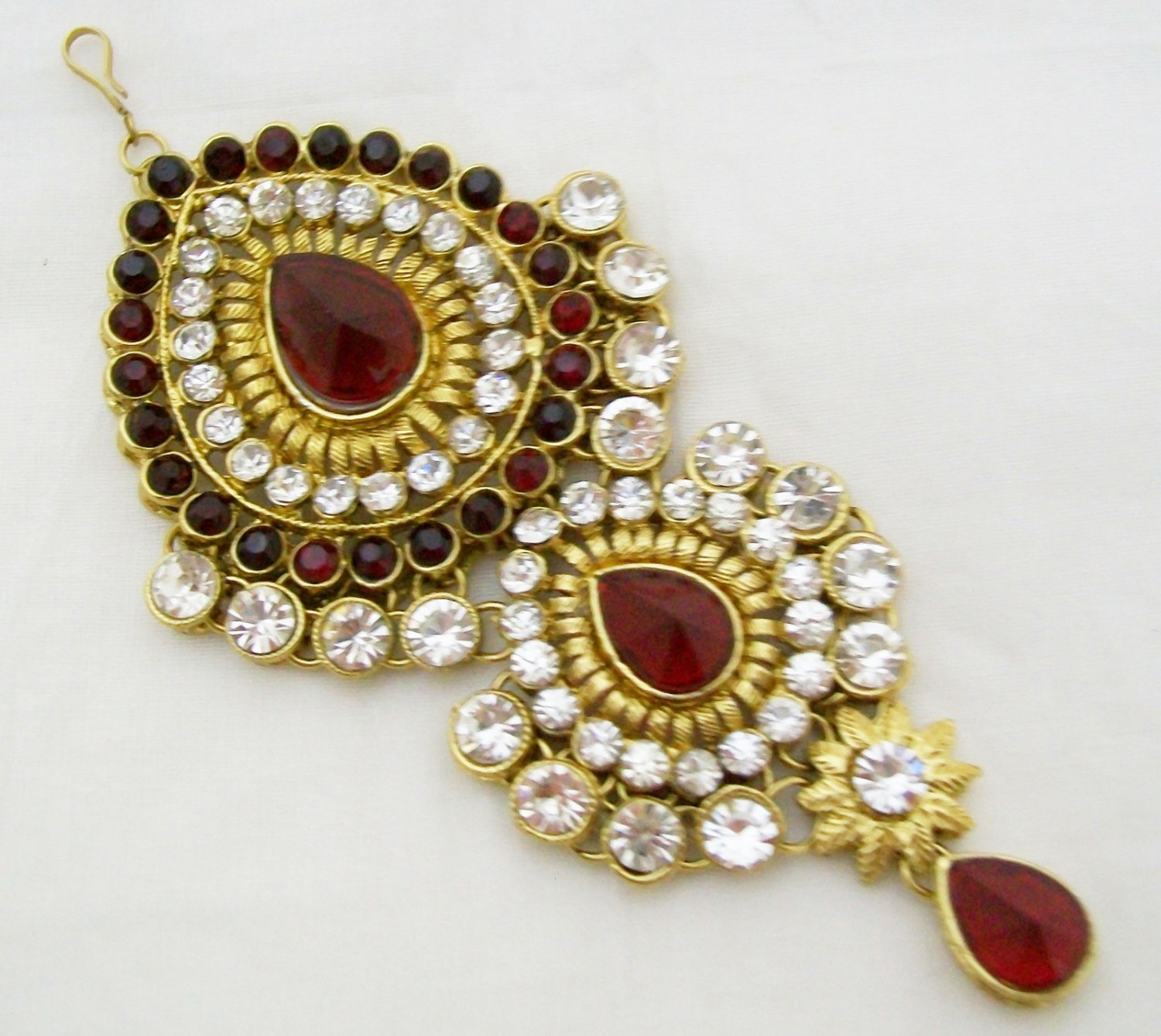 CZ Kundan Jhumar Indian Bridal Hair Ornament Jewelry CZ Kundan Jhumar Indian Bridal Hair Ornament Jewelry