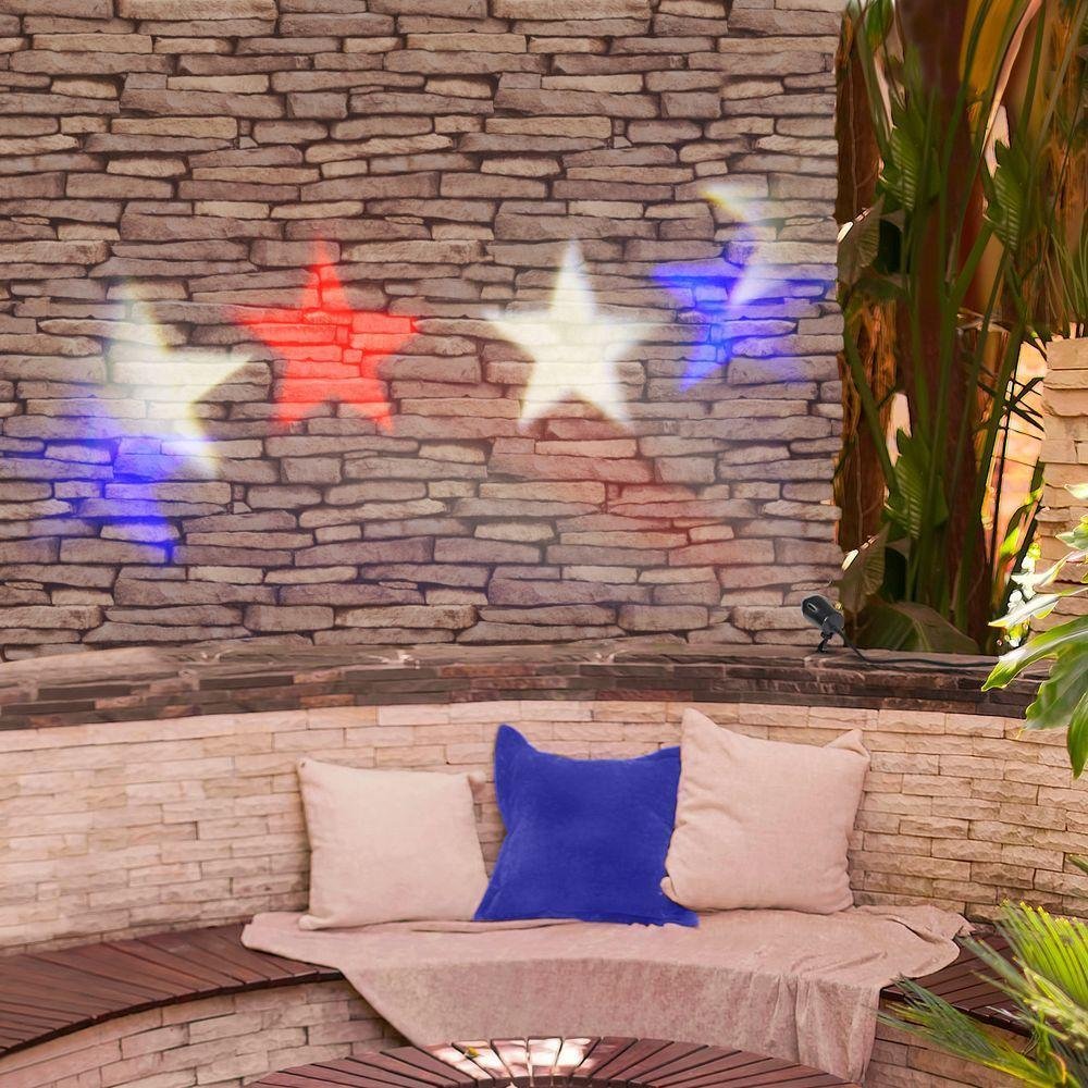 AMERICANA PATRIOTIC PROJECTIONS 4TH OF JULY STARS LED MOTION LIGHT SHOW ...