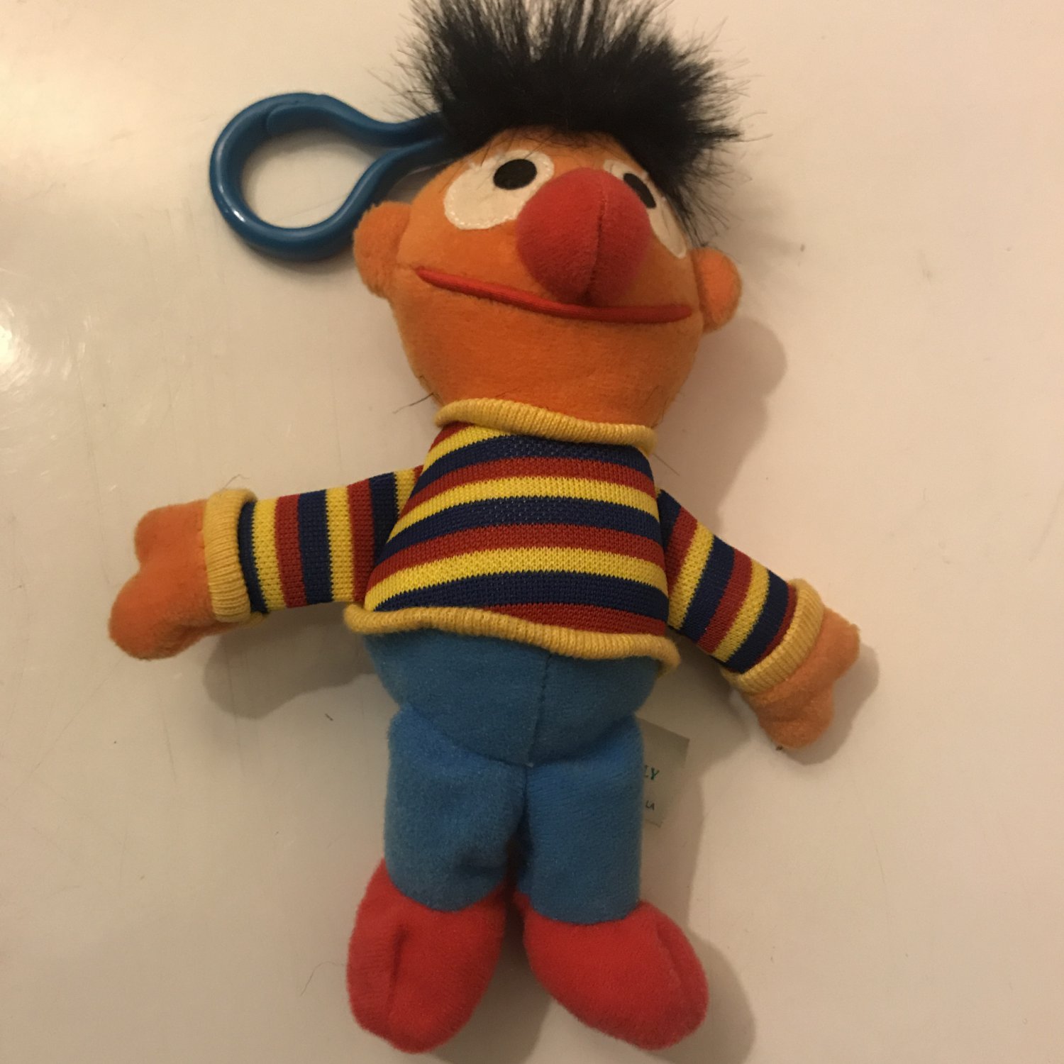 Muppets / Sesame Street ERNIE 5.5" Plush Key Chain Back pack Clip On By ...