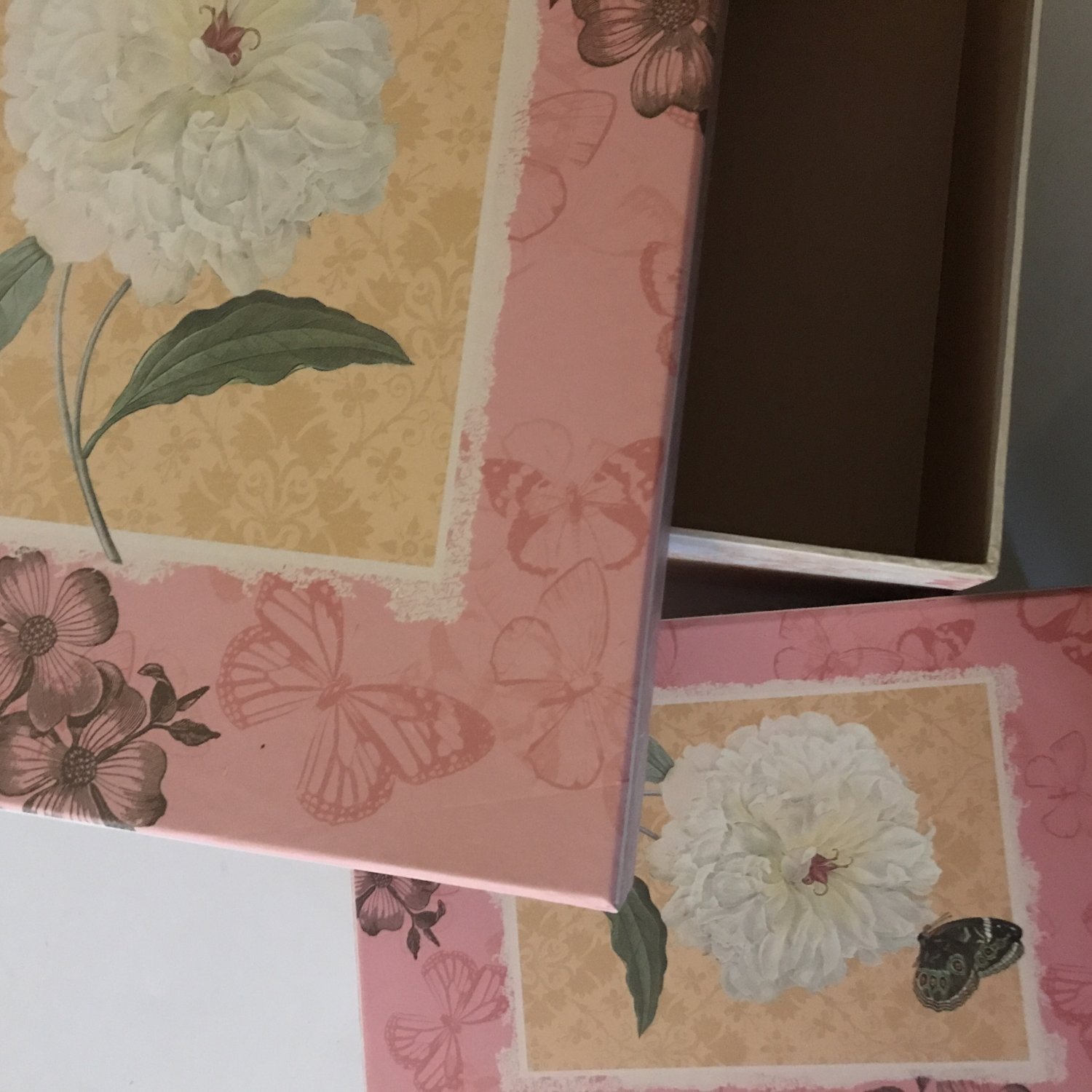 Decorative Themed Nesting Gift Boxes -2 Boxes- Pink Nesting Boxes with ...