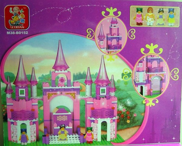 Huge White Princess Mini figures w/ Pink Castle Palace Bricks Fit Lego ...