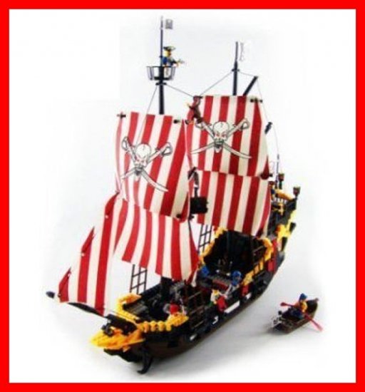 5.1LBS Enlighten 308 - Huge Black Pearl Pirate Ship Boat Figure Brick ...
