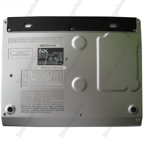 NexxTech 7" Widescreen Portable DVD Player - N700PD for Repair/Parts