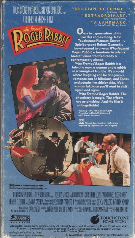 Who Framed Roger Rabbit? (VHS)