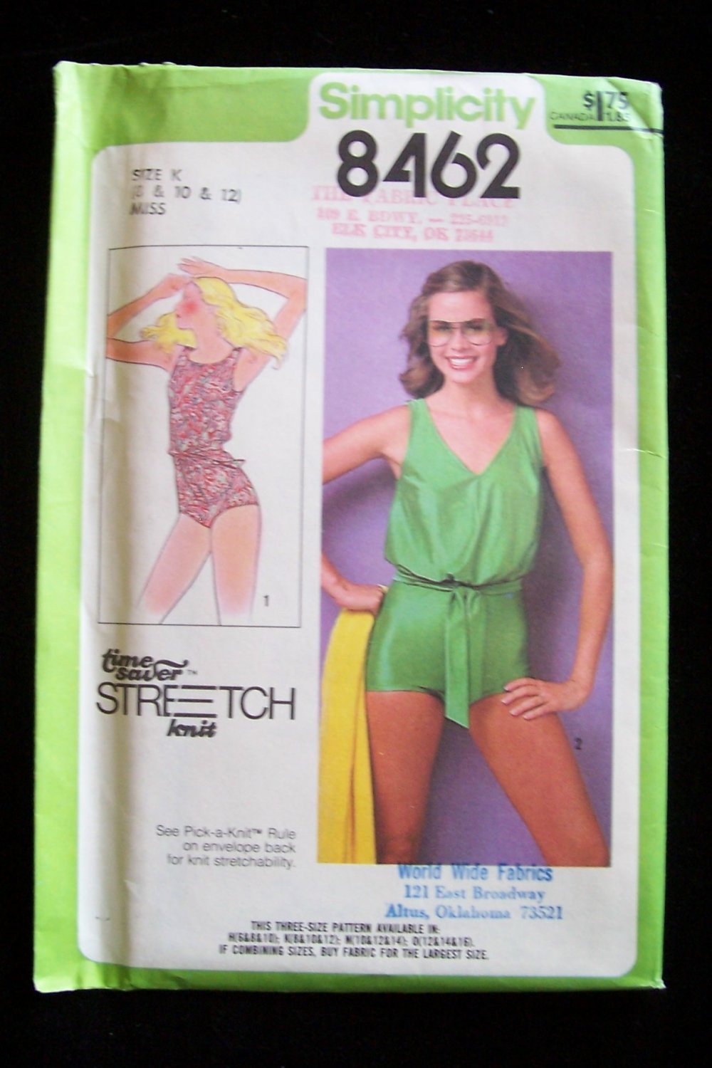 Vintage 70’s Simplicity 8462 Blouson Swimsuit Pattern Uncut Size 8-12