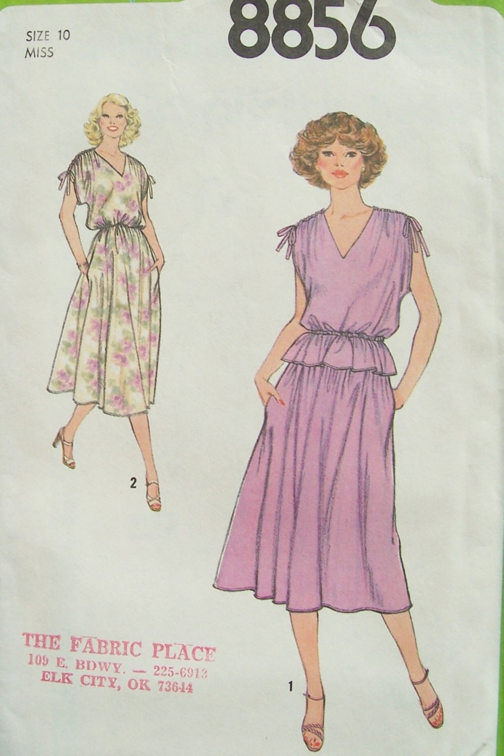 Vintage 70s Simplicity 8856 Two Piece Summer Dress Pattern Uncut Size 10