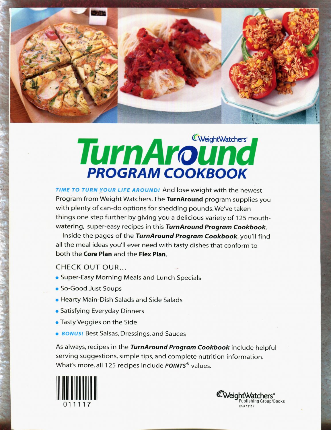 Weight Watchers TurnAround Program Cookbook 125 Easy Recipes For Both ...