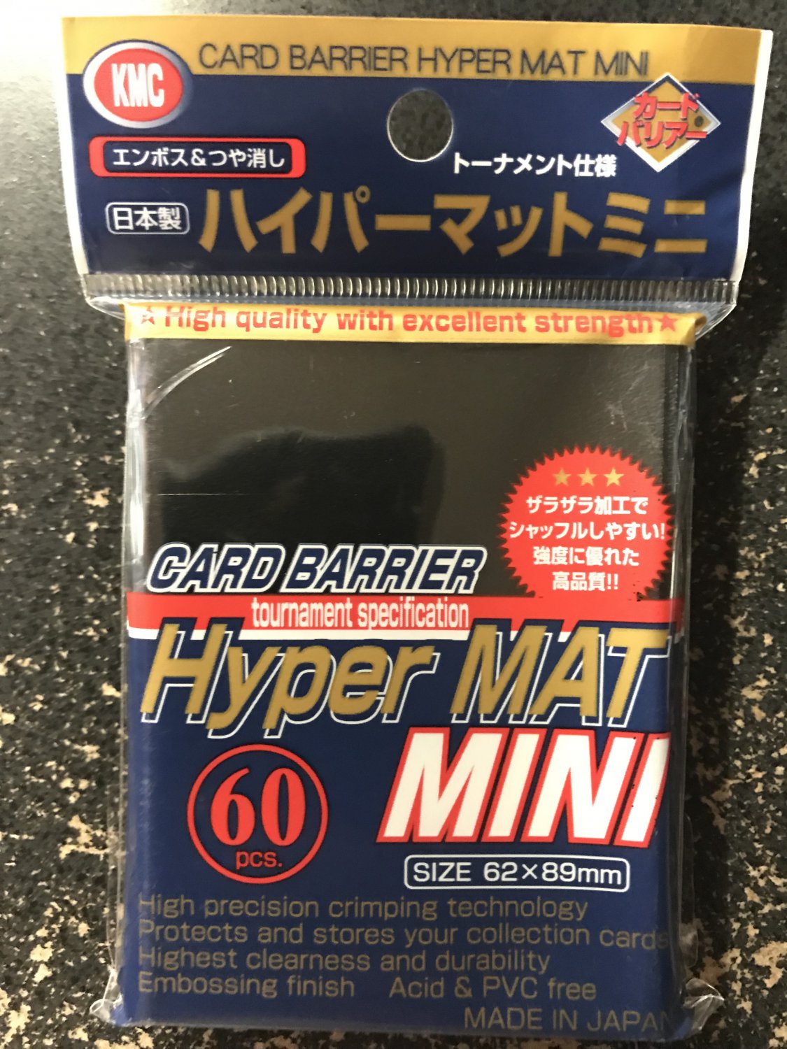 KMC Card Barrier - Hyper Matte Mini - Black (60-Pack)
