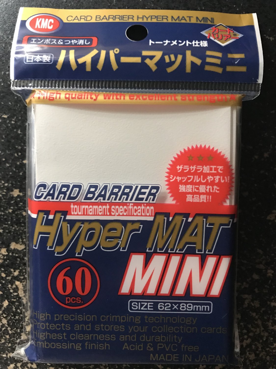 KMC Card Barrier - Hyper Matte Mini - White (60-Pack)