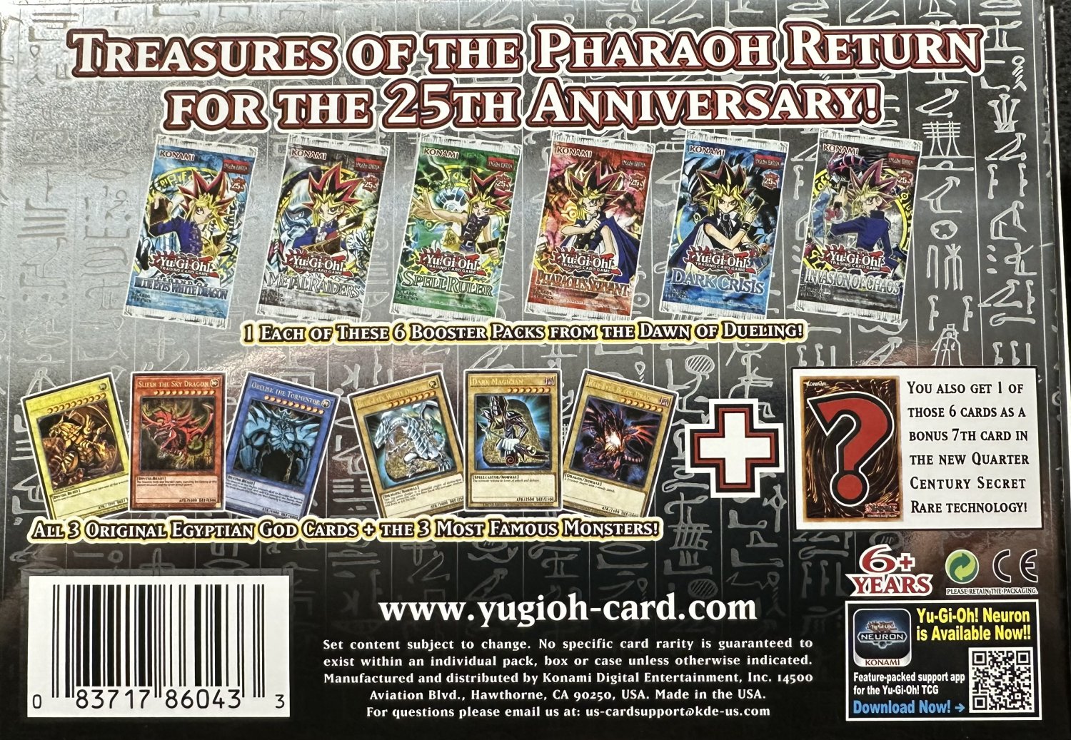 Yu Gi Oh Card Yu-Gi-Oh! TCG Legendary Collection: 25th Anniversary ...