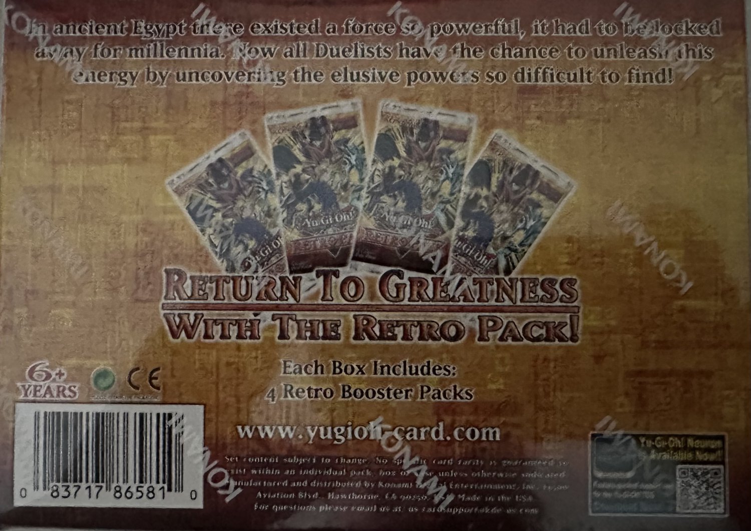 Yu-Gi-Oh! Retro Pack 1 (RP) Mini Box (2024 Release USA Exclusive ...