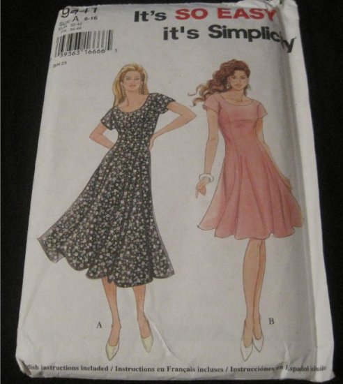 Simplicity 9441 Sewing Pattern Misses/Miss Petite Dress Two Lengths ...