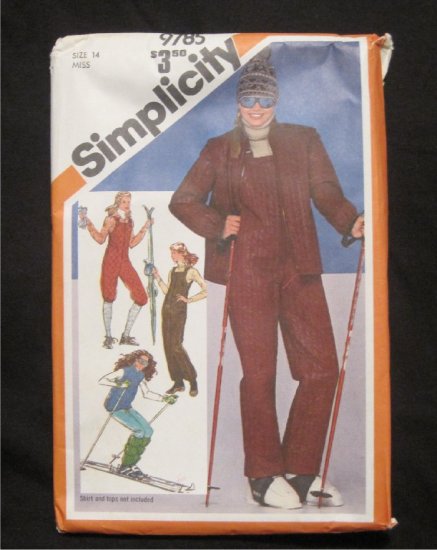 VINTAGE SIMPLICITY Winter SKI SUIT, Jacket ,Pants ,Leg Warmers SEWING ...