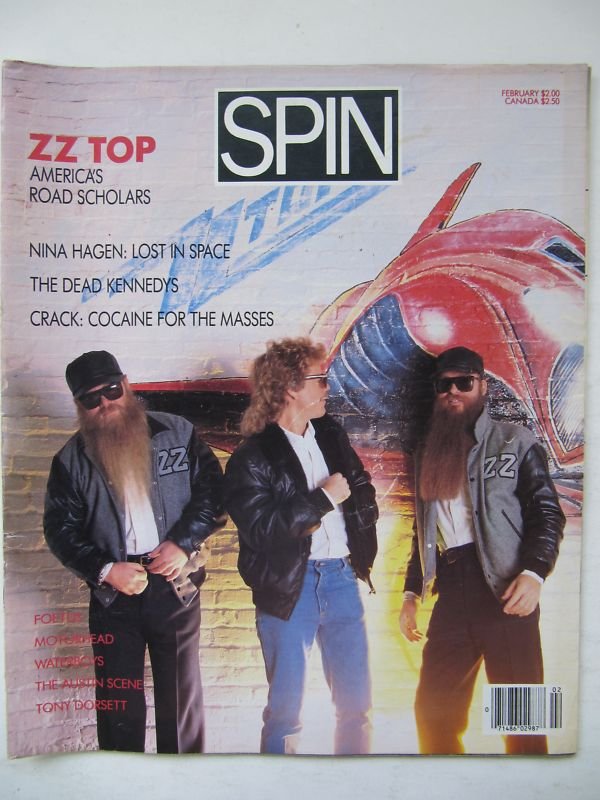 Vintage Spin Magazine ZZ TOP 1986 ...Dead Kennedys Nina Hagen