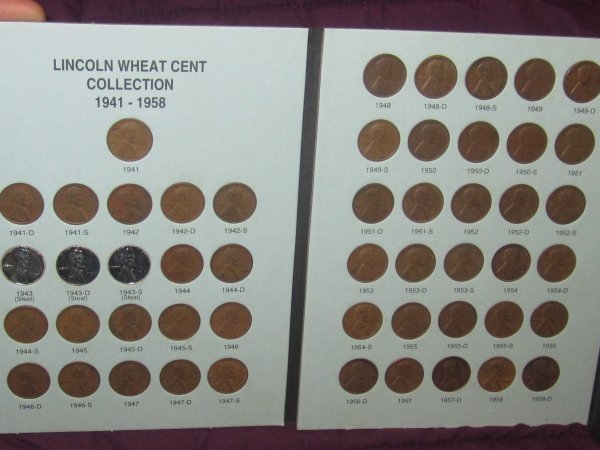 LINCOLN WHEAT PENNY COLLECTION 1941-1958 P/D/S SET