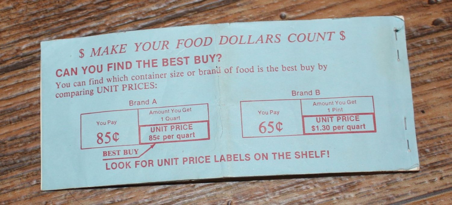 $10 Incomplete REAL USDA Food Stamp coupon book FREE SHIPPING