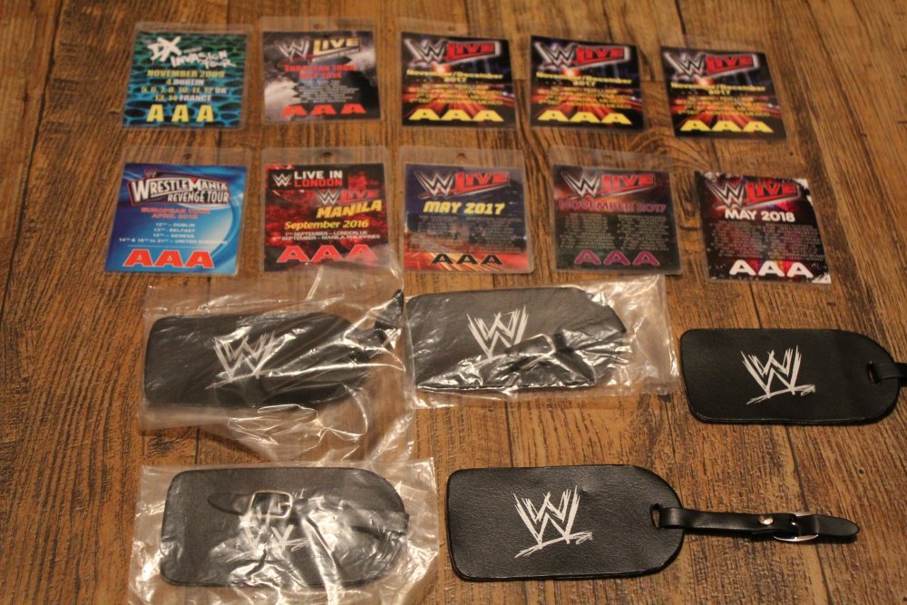 *SALE* Vintage Official WWE Wrestling Laminate Tour Passes Pass Bundle