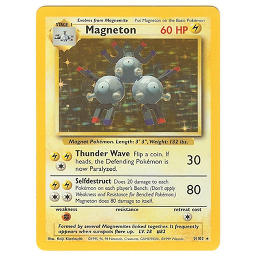 Pokemon Magneton Holofoil ~ Base Set ~Unlimited ~ Never Played Near ...