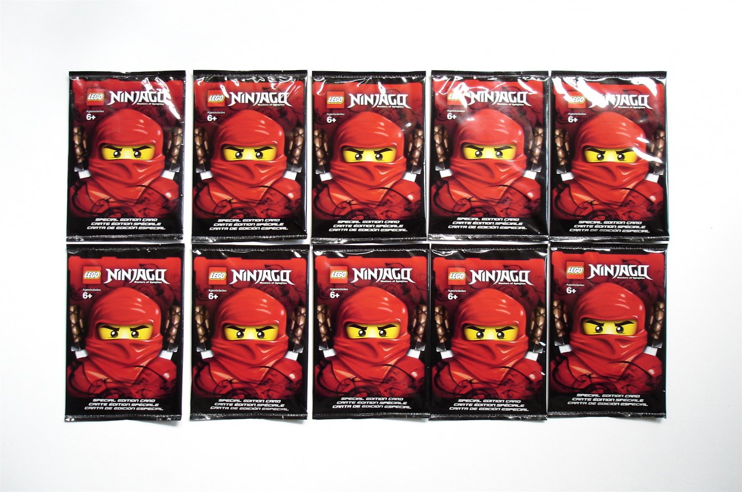 10 LEGO Ninjago Special Edition Card Packs NEW