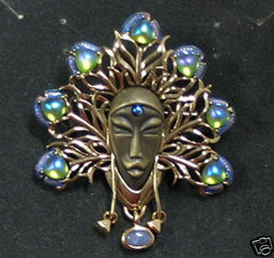 Blackshear OPAL PEACOCK PIN PENDANT, MIB