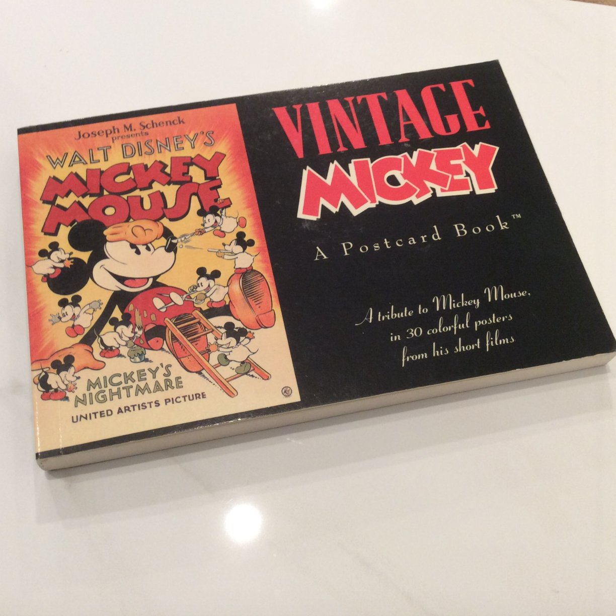 WALT DISNEY Vintage MICKEY POSTCARD BOOK