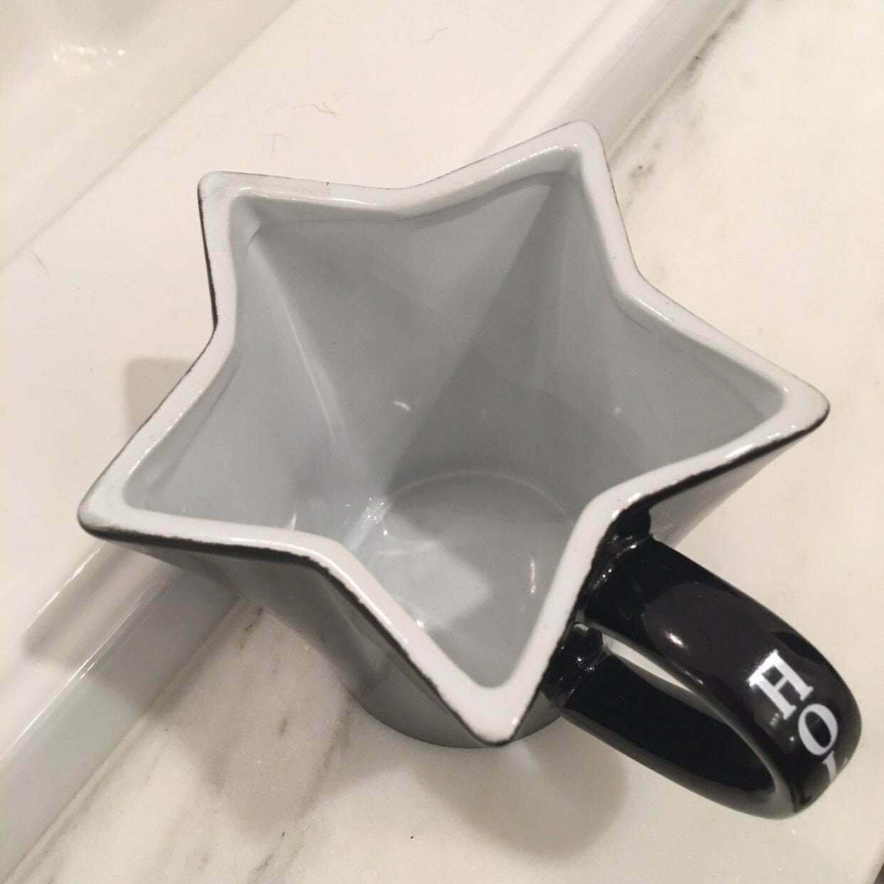 Hollywood STAR SHAPED MUG CUP Black NWT