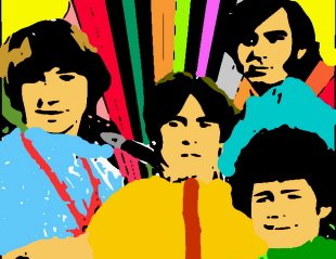 The Monkees TV Show canvas shadow color pop art print limited signed ...