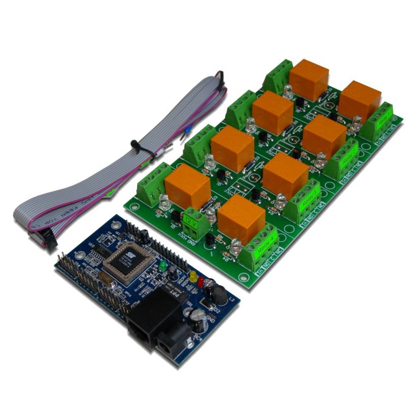 Web SNMP controlled 8 Relay Board v1 (JQC-3FC/T73)
