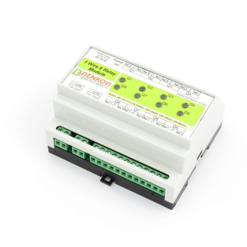 One wire relay module - 8 SPDT channels for Home Automation - BOX - 12V