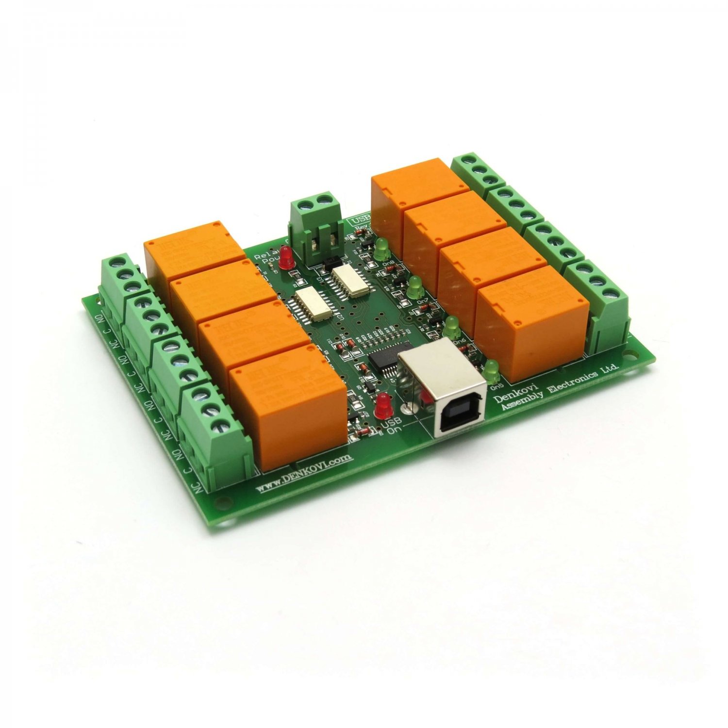 USB Eight Channel Relay Board for Automation, 12V