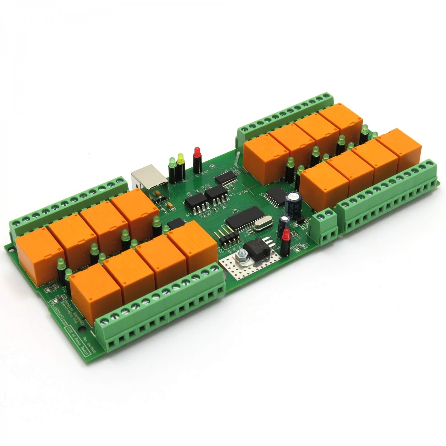 USB 16 Channel Relay Board - Virtual COM (Serial) Port - 12V
