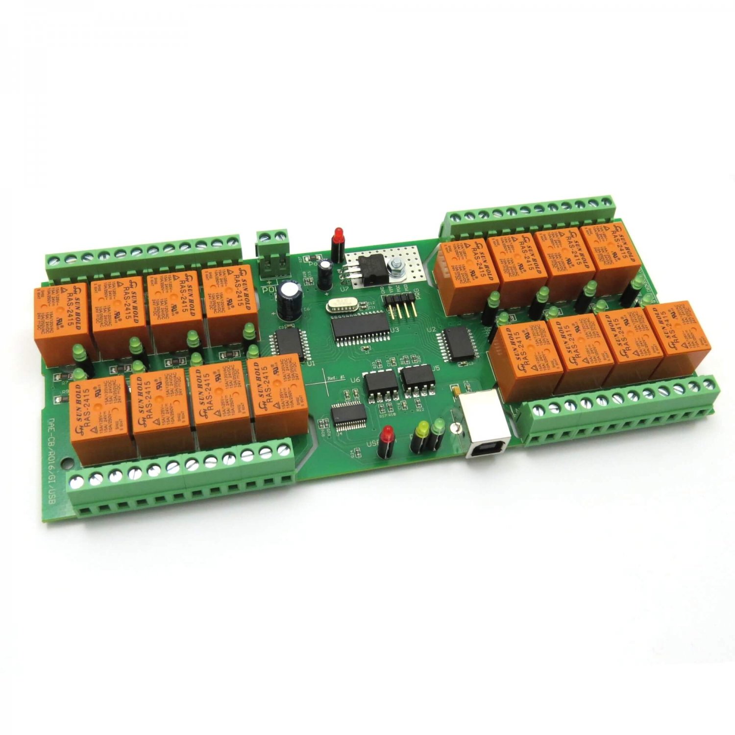 USB 16 Channel Relay Board - Virtual COM (Serial) Port , 24V