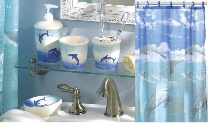 6 Piece Dolphin Bathroom Set