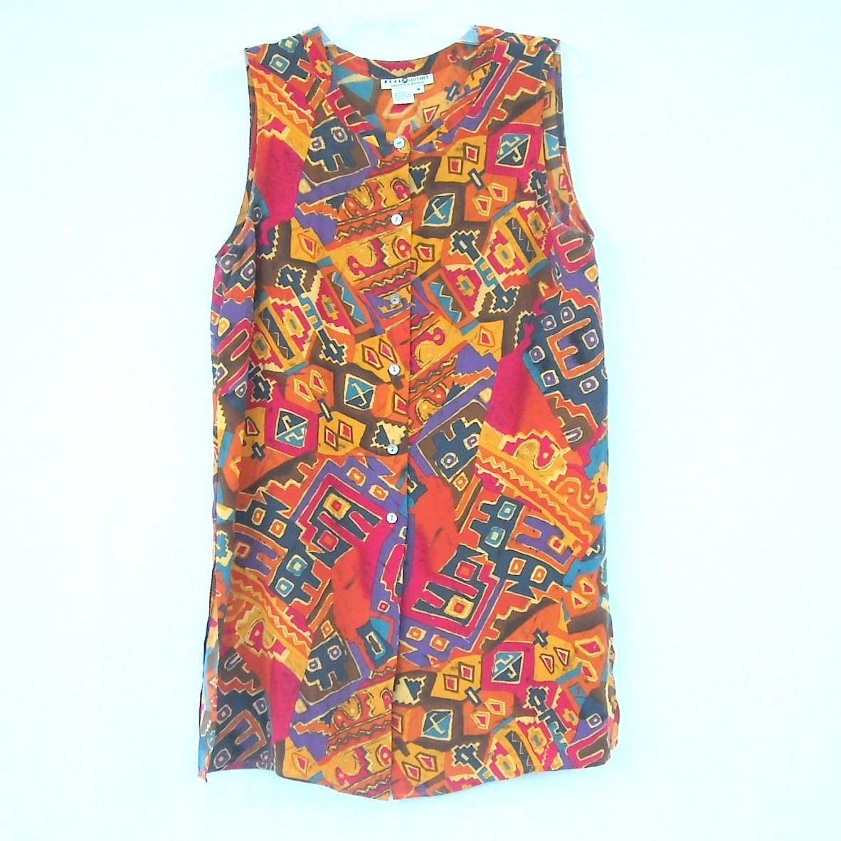 Real Clothes Saks Fifth Avenue Womens Silk Top Size M
