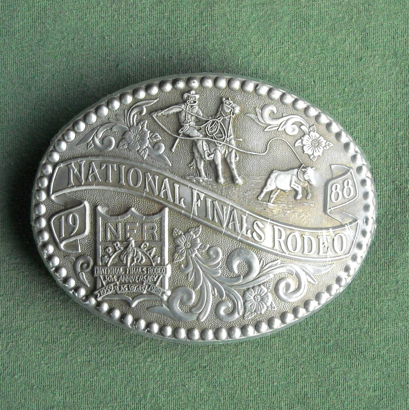 Hesston 1988 Professional Rodeo Cowboys belt buckle