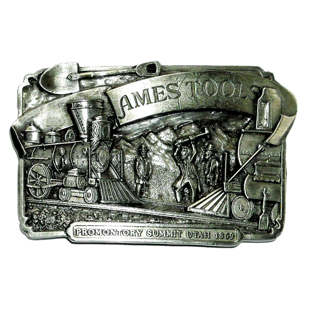 Promontory Summit Utah Vintage 1982 Siskiyou Ames Tools Belt Buckle