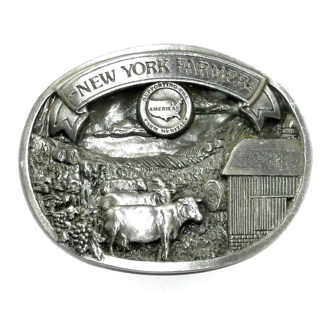 New York Farmer American Farm Heritage 3D Limited Edition Pewter Belt ...