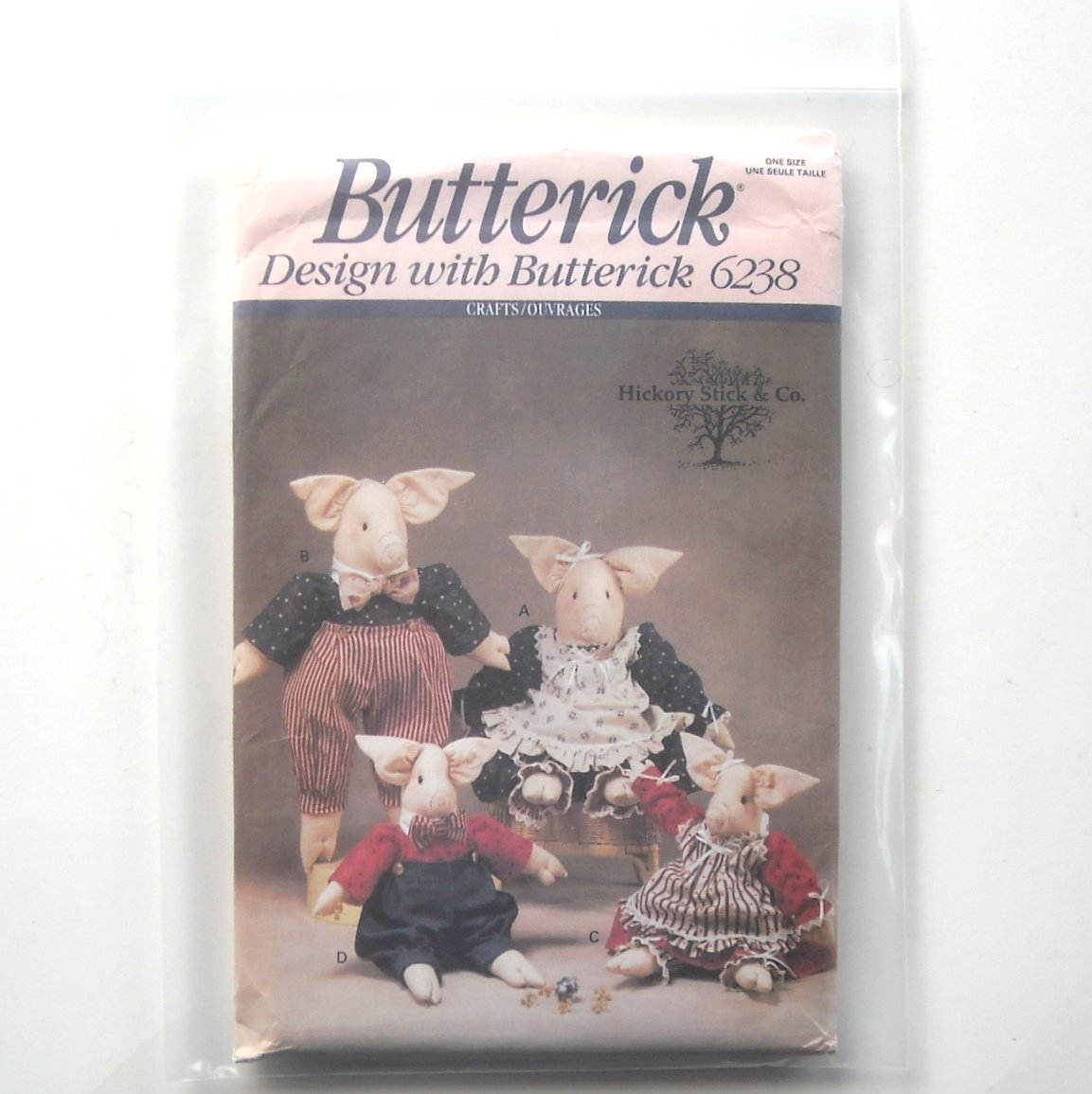 Country Pigs Design With Butterick Sewing Pattern 6238