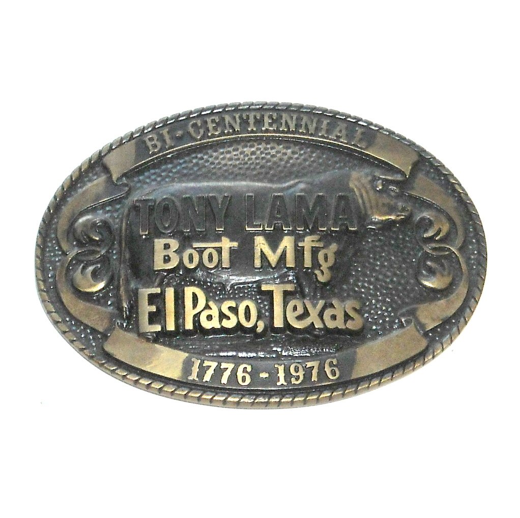 Tony Lama Logo Bicentennial Limited Edition Solid Brass Belt Buckle
