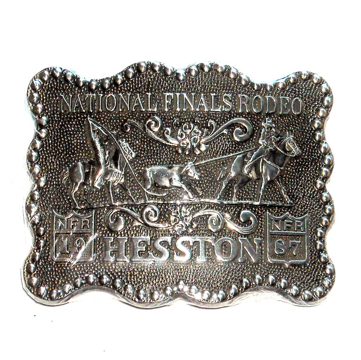 Hesston 1987 Professional Rodeo Cowboys Belt Buckle