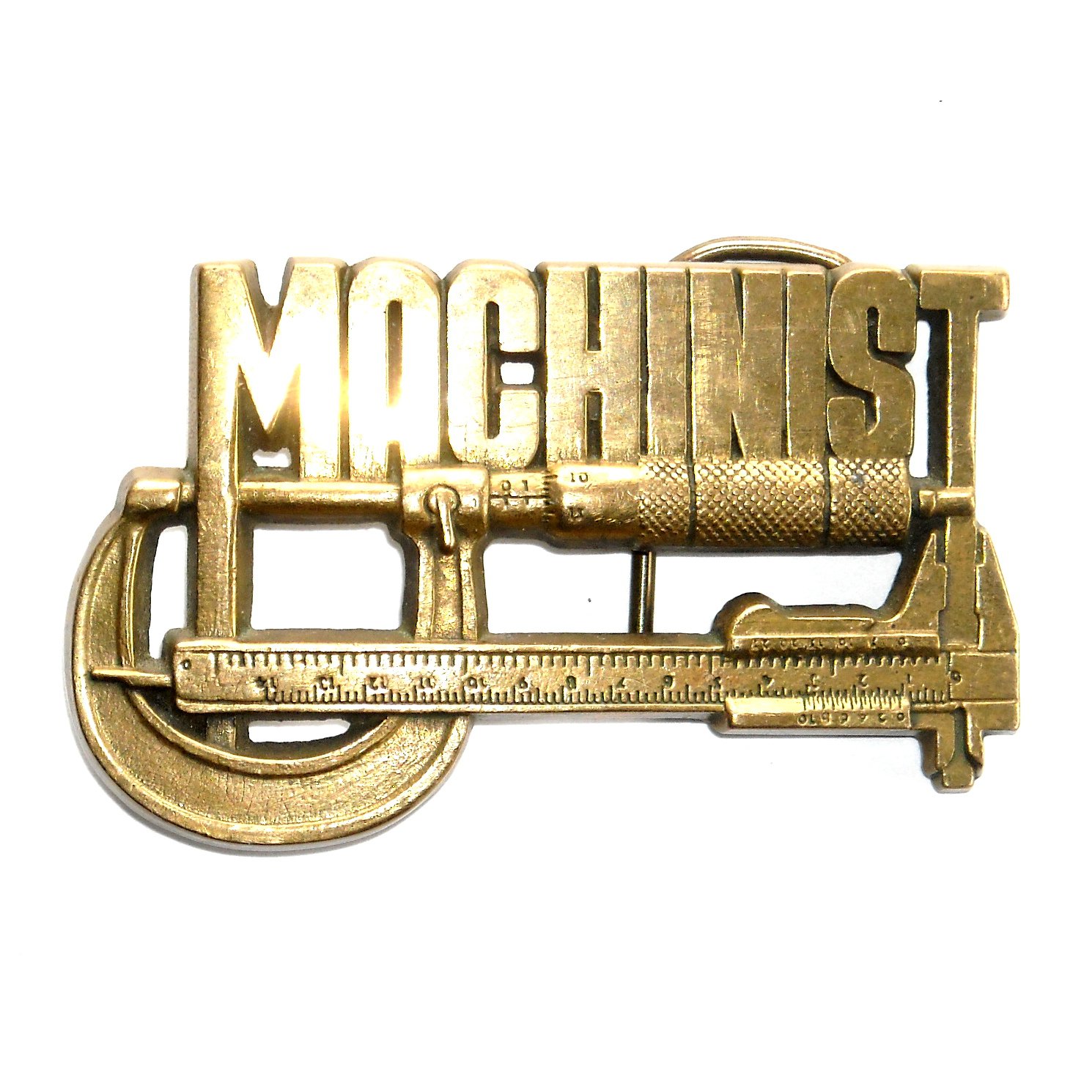 Machinist Baron 1982 Solid Brass Belt Buckle