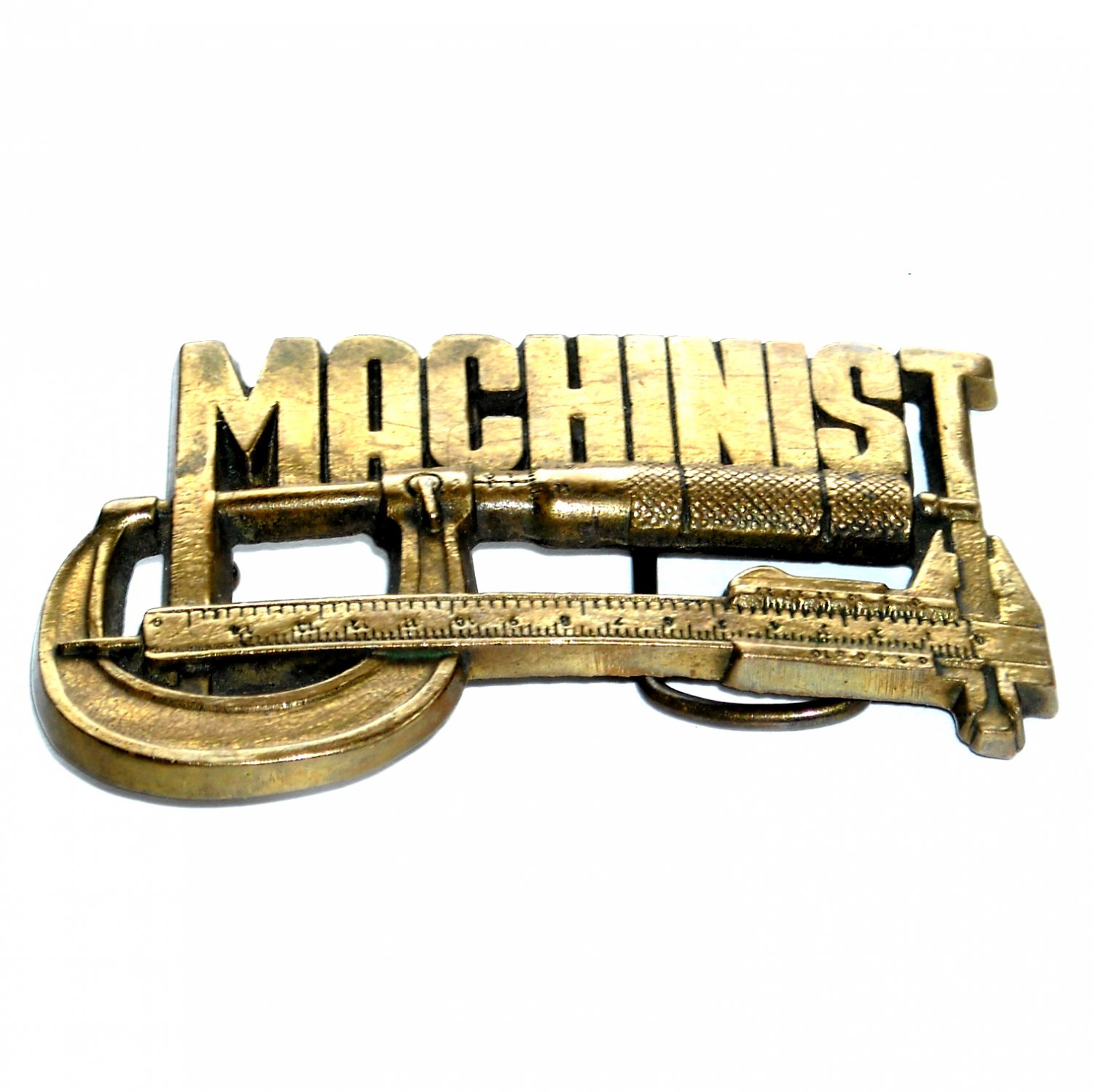Machinist Baron 1982 Solid Brass Belt Buckle