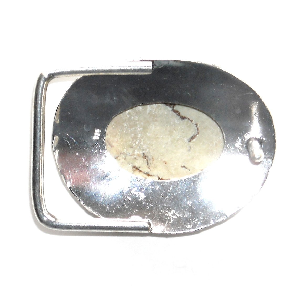 Designer Jasper Gemstone Filigree Silver Belt Buckle