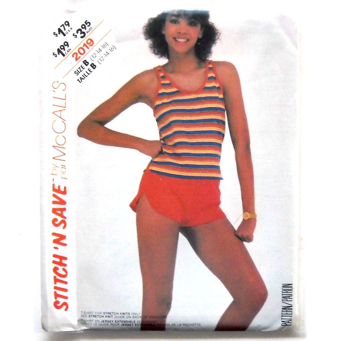 Misses T-Shirt Shorts 12 14 16 McCall's Sewing Pattern 2019