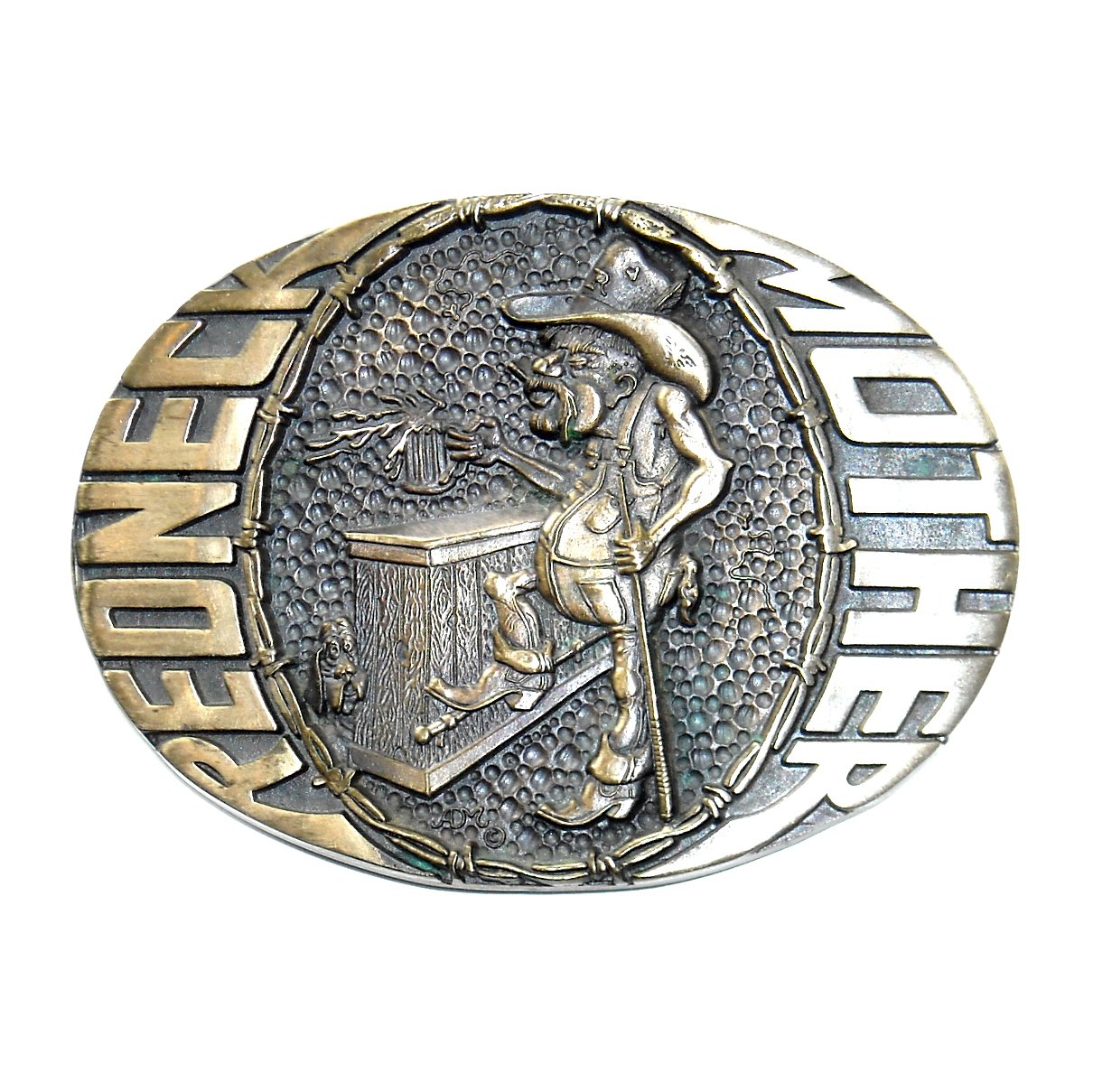 Redneck Mother Award Design ADM Solid Brass Belt Buckle